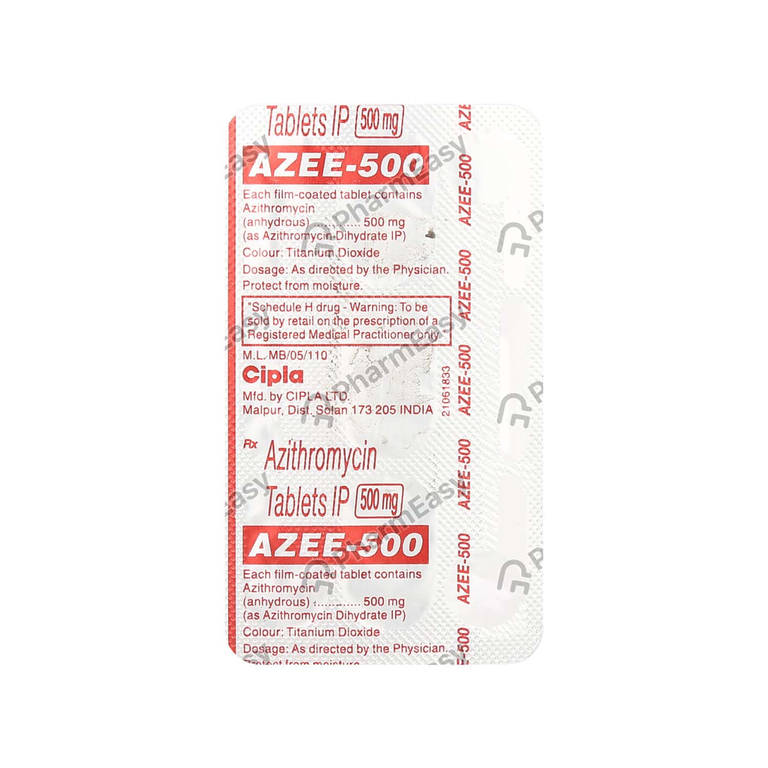 Azee 500mg Tablet 3'S - Uses, Side Effects, Dosage, Composition & Price ...