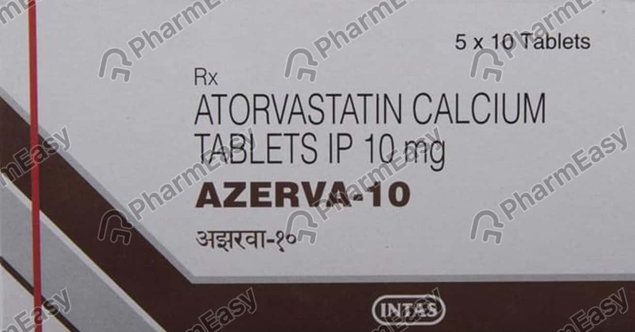 Azerva 10 MG Tablet (10): Uses, Side Effects, Price & Dosage | PharmEasy