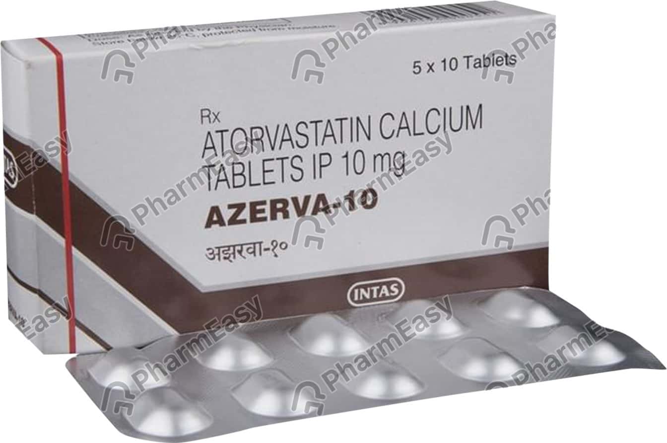 Azerva 10 MG Tablet (10): Uses, Side Effects, Price & Dosage | PharmEasy