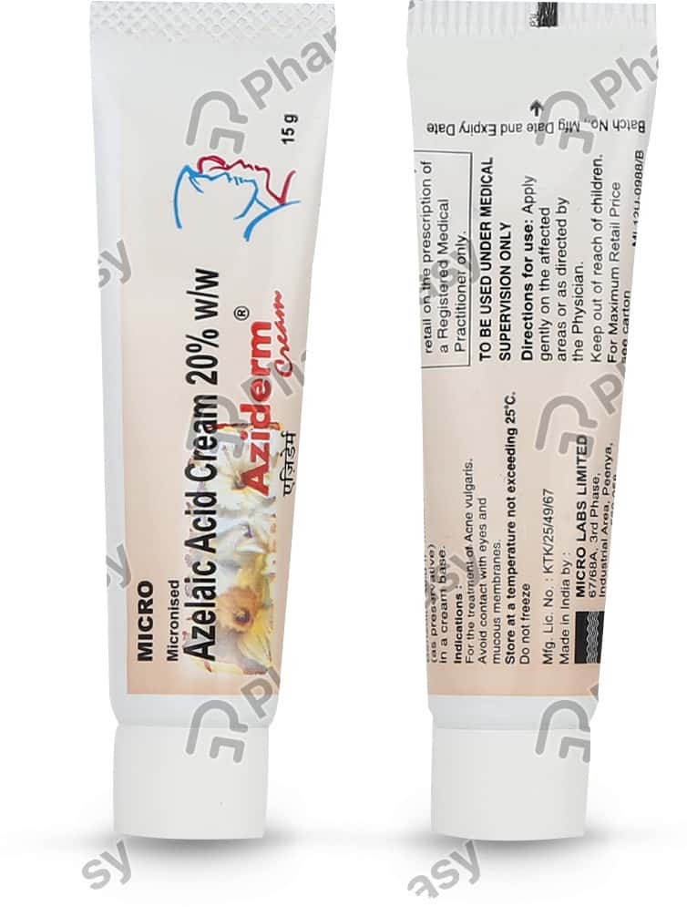 Aziderm 20 % Cream (15): Uses, Side Effects, Price, Dosage ...