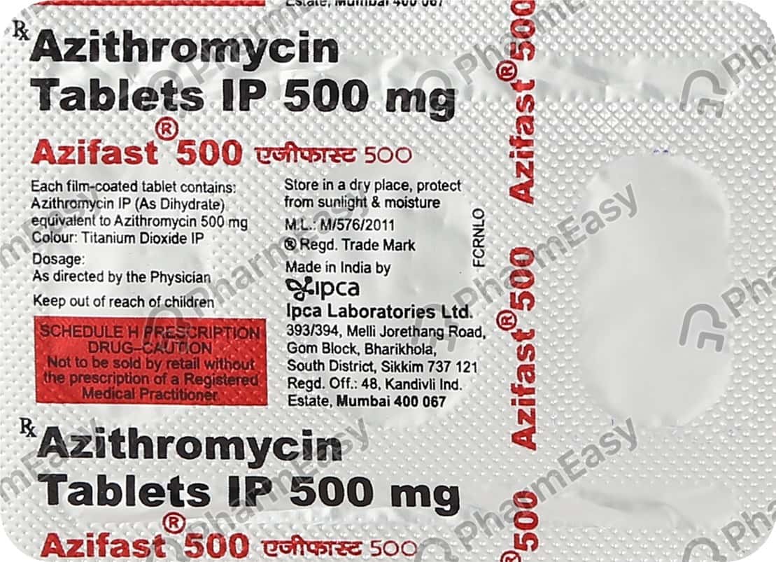 Azifast 500 MG Tablet (3): Uses, Side Effects, Price & Dosage | PharmEasy
