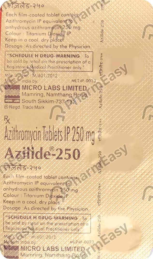 Azilide 250 MG Tablet (6): Uses, Side Effects, Price & Dosage | PharmEasy