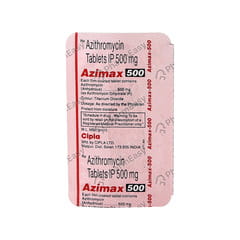 Azimax 500 MG Tablet (3) - Uses, Side Effects, Dosage, Composition ...