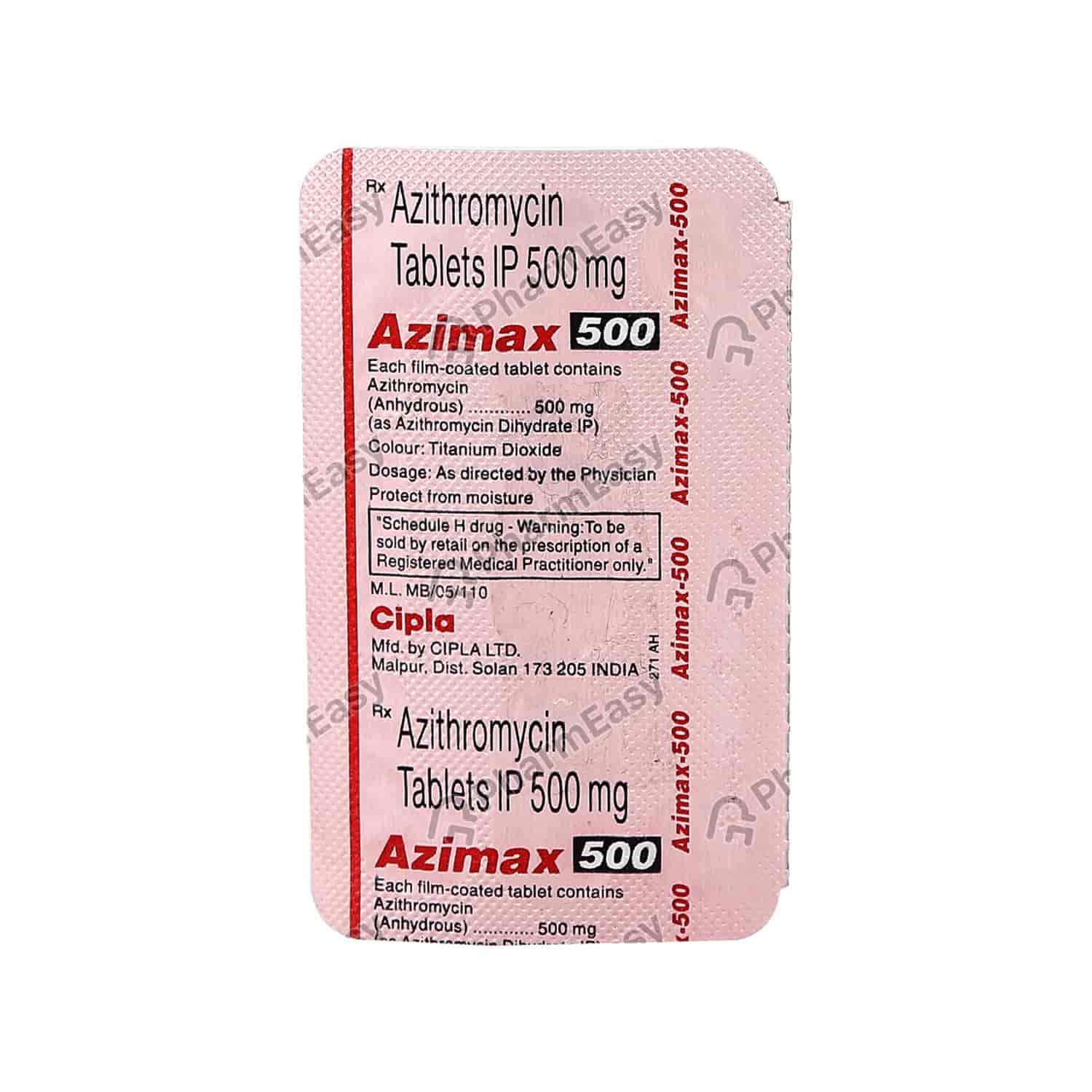 Azimax 500mg Tab - Uses, Side Effects, Dosage, Composition & Price ...