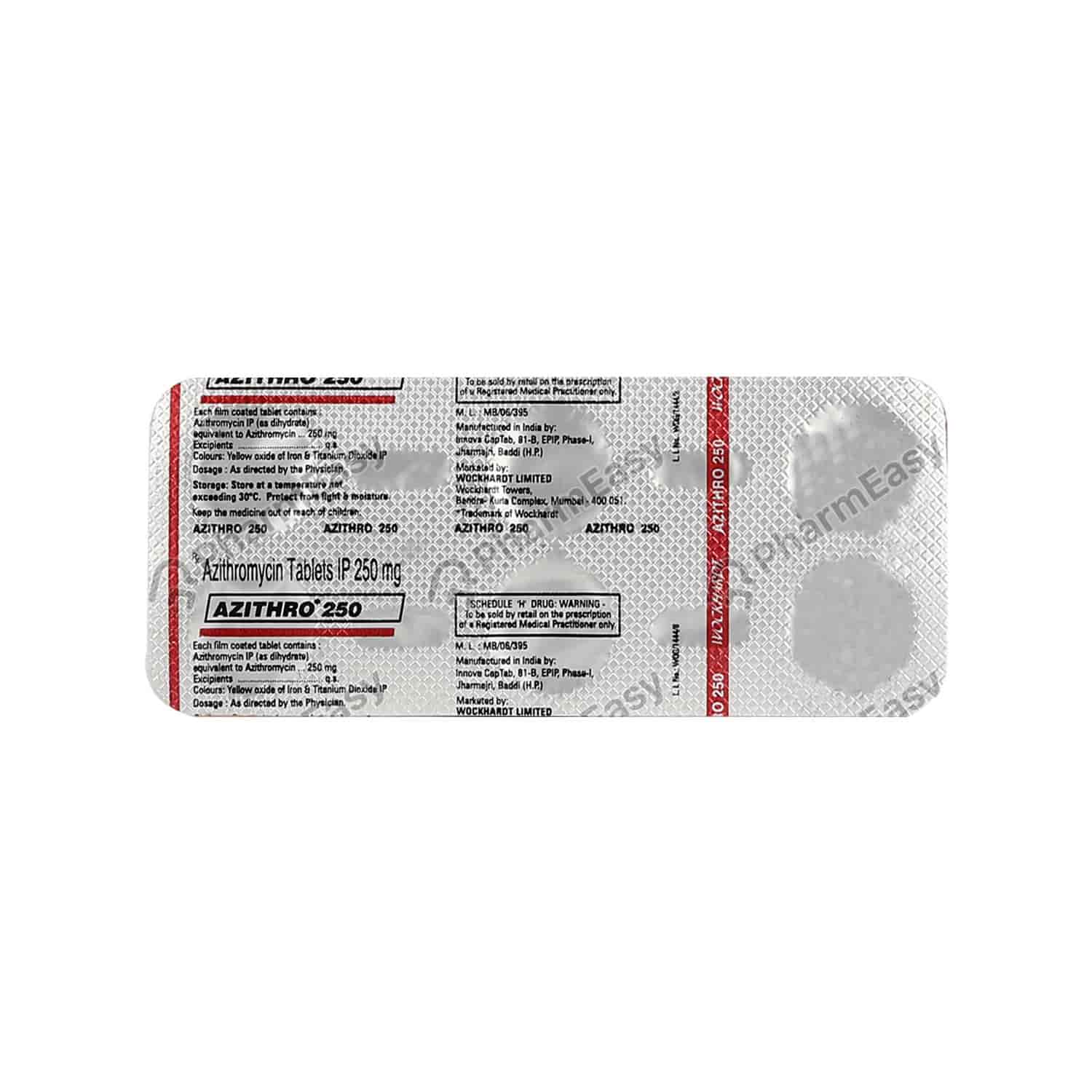Azithro 250mg Tab - Uses, Side Effects, Dosage, Composition & Price ...