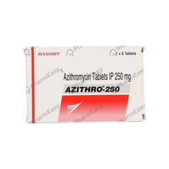 Azithro 250 MG Tablet (6) - Uses, Side Effects, Dosage, Composition ...