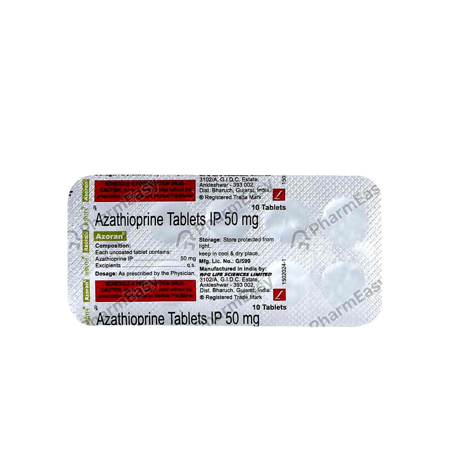 Buy Azoran 50mg Strip Of 10 Tablets Online at Flat 18% OFF* | PharmEasy
