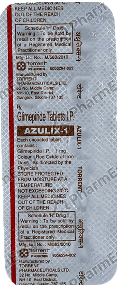 Azulix 1 MG Tablet (10): Uses, Side Effects, Price & Dosage | PharmEasy