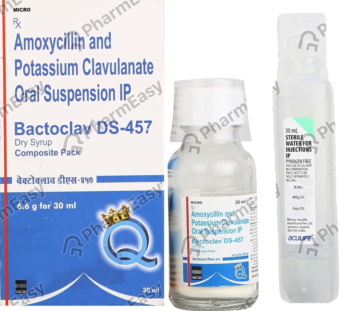 Bactoclav Ds 457mg Syrup 30ml: Uses, Side Effects, Price & Dosage ...