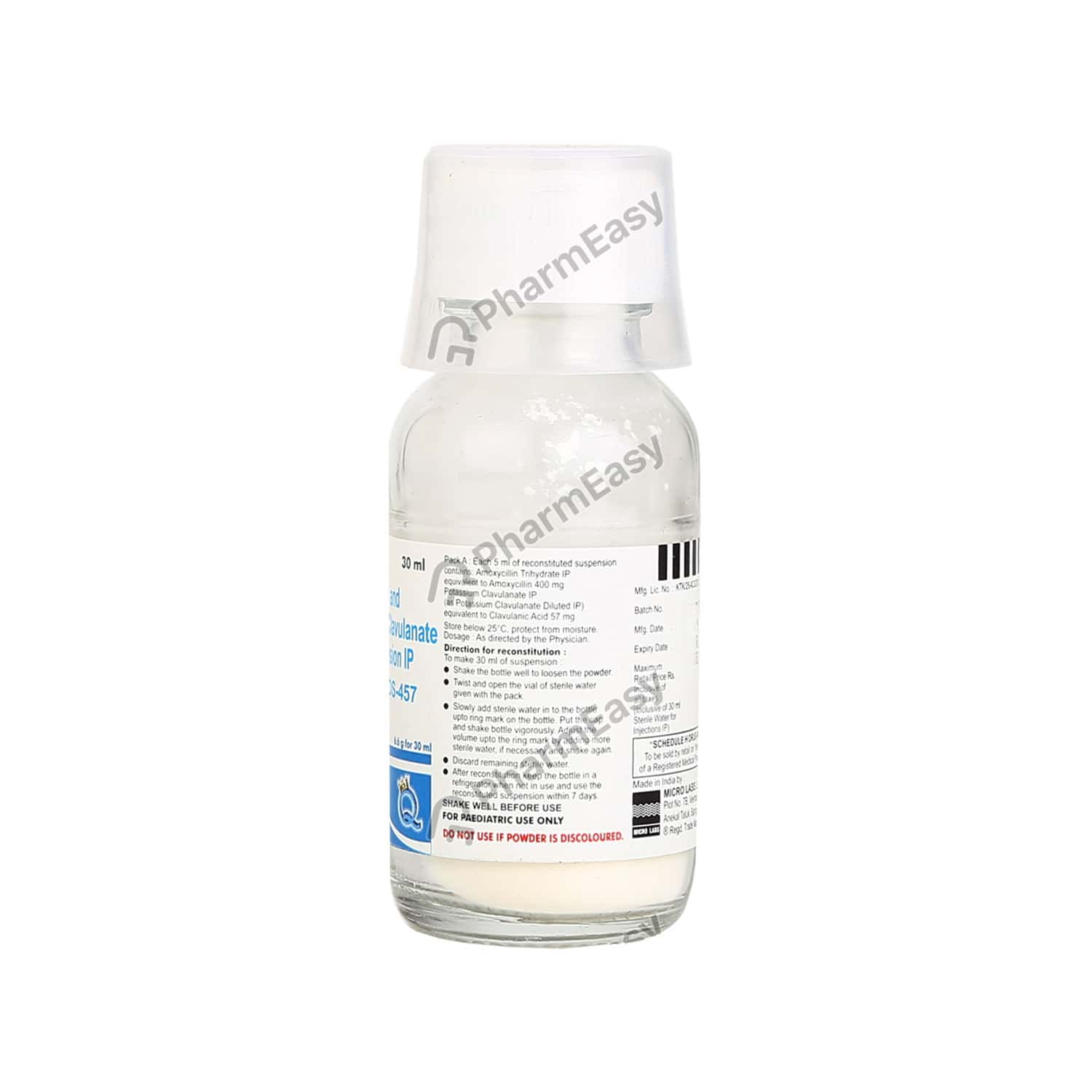 Bactoclav Ds 457mg Syp 30ml - Uses, Side Effects, Dosage, Composition ...