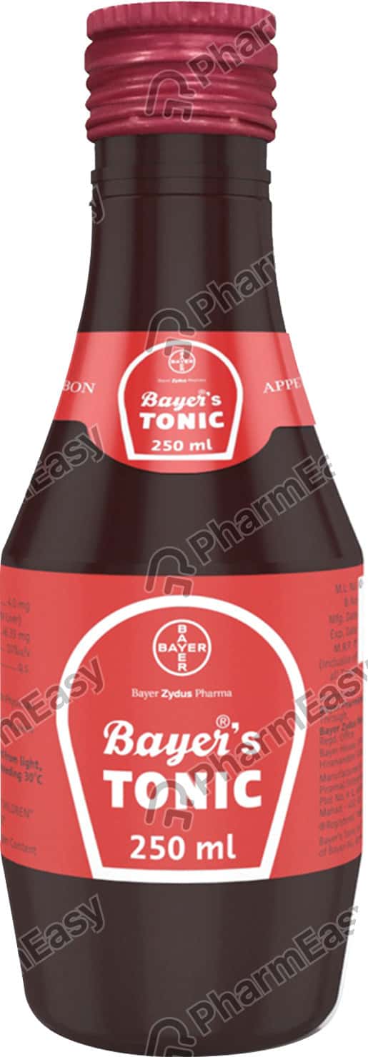 Bayers Tonic Bottle Of 250ml Syrup: Uses, Side Effects, Price & Dosage ...