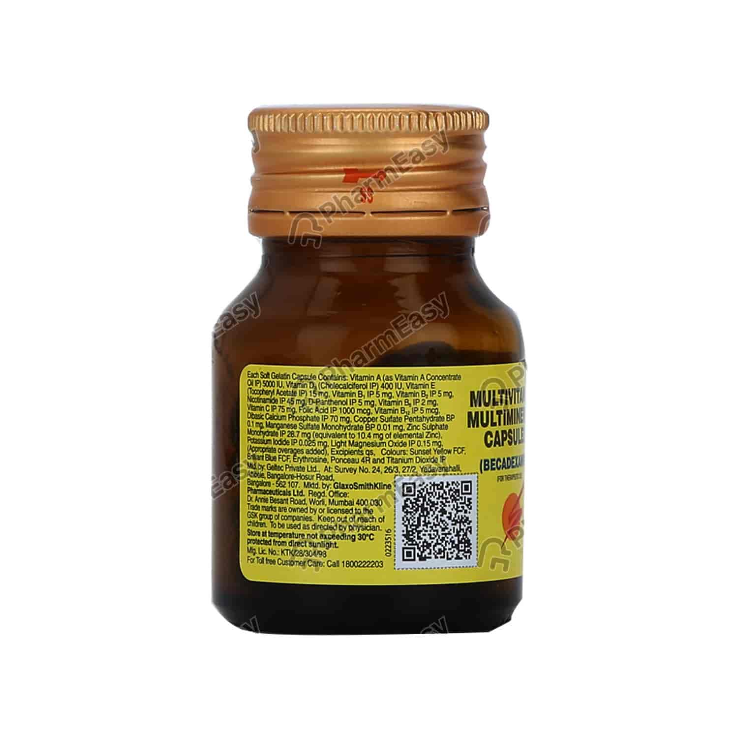 Buy Becadexamin Bottle Of 30 Capsules Online at Flat 18% OFF* | PharmEasy