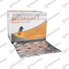 Becosules Z Strip Of 15 Capsules: Uses, Side Effects, Price & Dosage ...