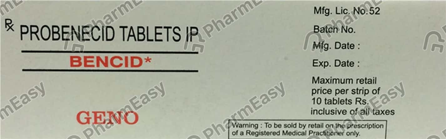 Buy Bencid 500 MG Tablet (10) Online at Flat 15% OFF | PharmEasy