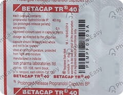 Betacap Tr 40 MG Capsule (10): Uses, Side Effects, Price & Dosage ...