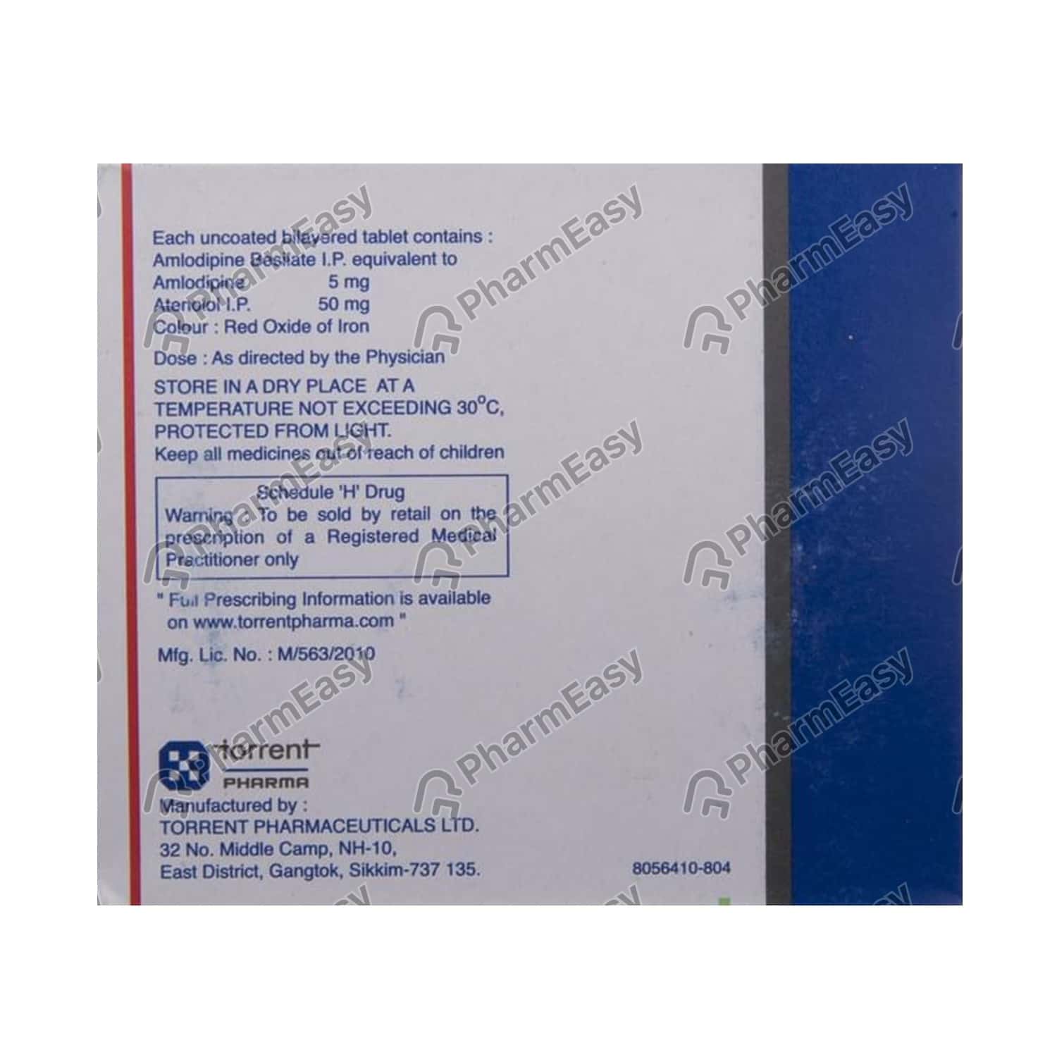 Betacard Am 5/50mg Strip Of 10 Tablets: Uses, Side Effects, Price ...
