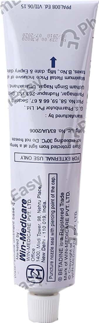 Betadine 5 % Ointment (125): Uses, Side Effects, Price & Dosage | PharmEasy