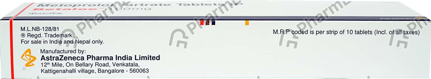 Betaloc 100 MG Tablet (10): Uses, Side Effects, Price & Dosage | PharmEasy