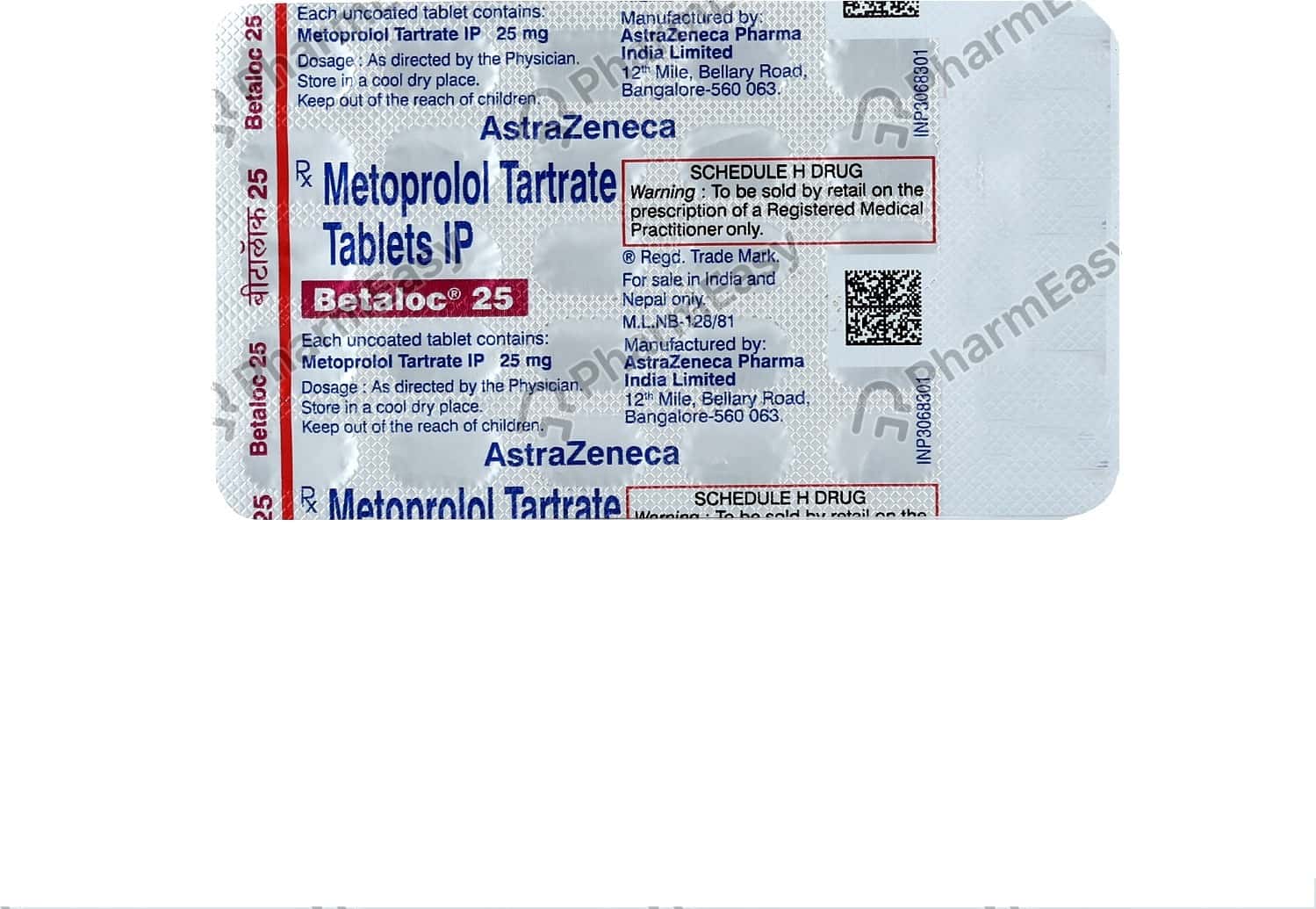 Betaloc 25 MG Tablet (30): Uses, Side Effects, Price, Dosage ...