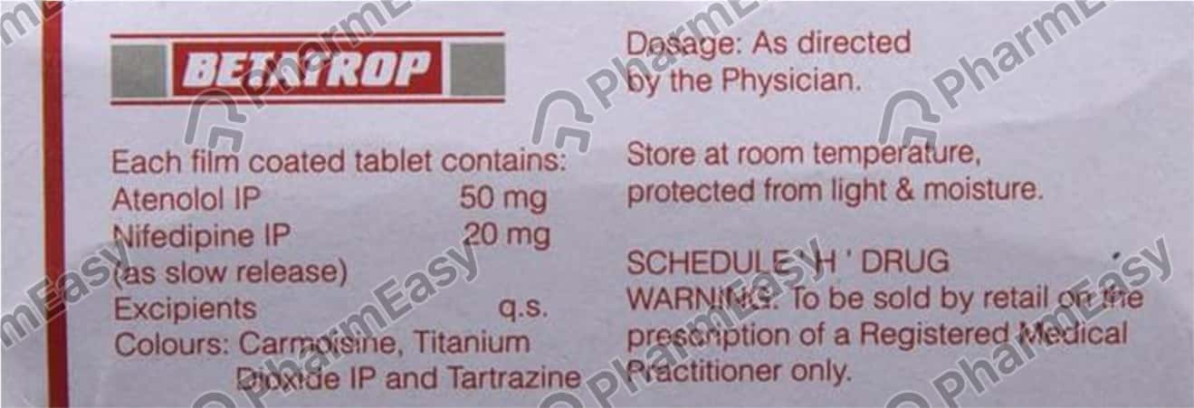 Buy Betatrop Strip Of 10 Tablets Online at Flat 15% OFF | PharmEasy