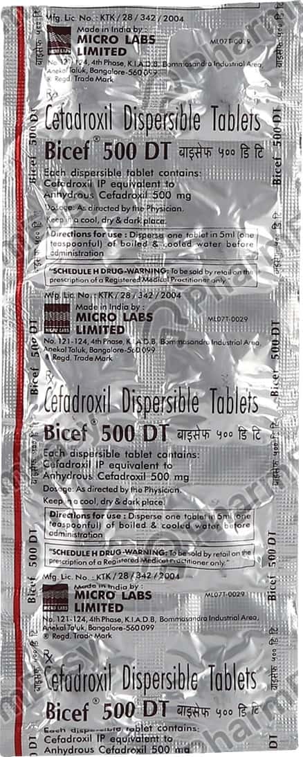 Bicef Dt 500 MG Tablet (10): Uses, Side Effects, Price & Dosage | PharmEasy