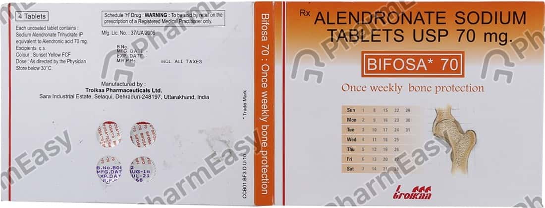 Buy Bifosa 70 MG Tablet (4) Online at Flat 15% OFF | PharmEasy