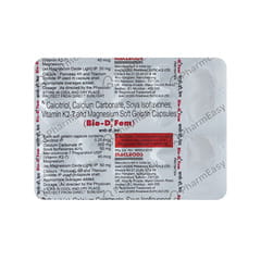 Bio D3 Fem Strip Of 10 Capsules: Uses, Side Effects, Price & Dosage ...