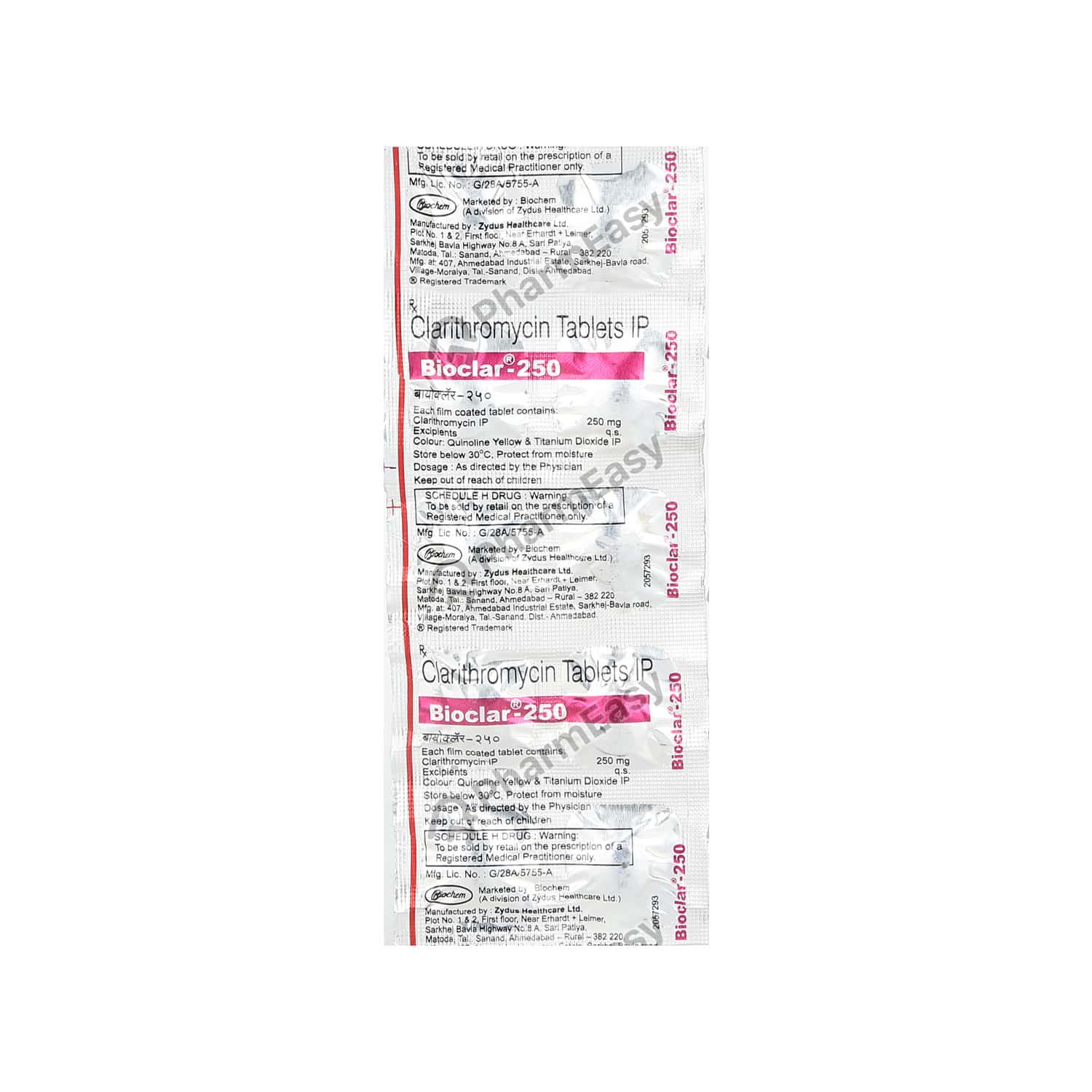 Bioclar 250 MG Tablet (10) - Uses, Side Effects, Dosage, Composition ...