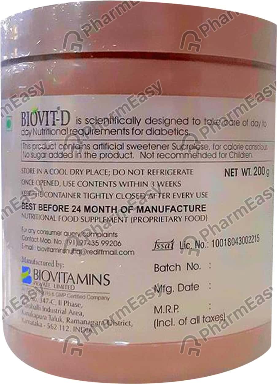 Buy Biovit D Oral Powder (200) Online at Flat 15% OFF | PharmEasy