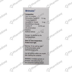 Brimolol Bottle Of 10ml Eye Drops: Uses, Side Effects, Price & Dosage ...