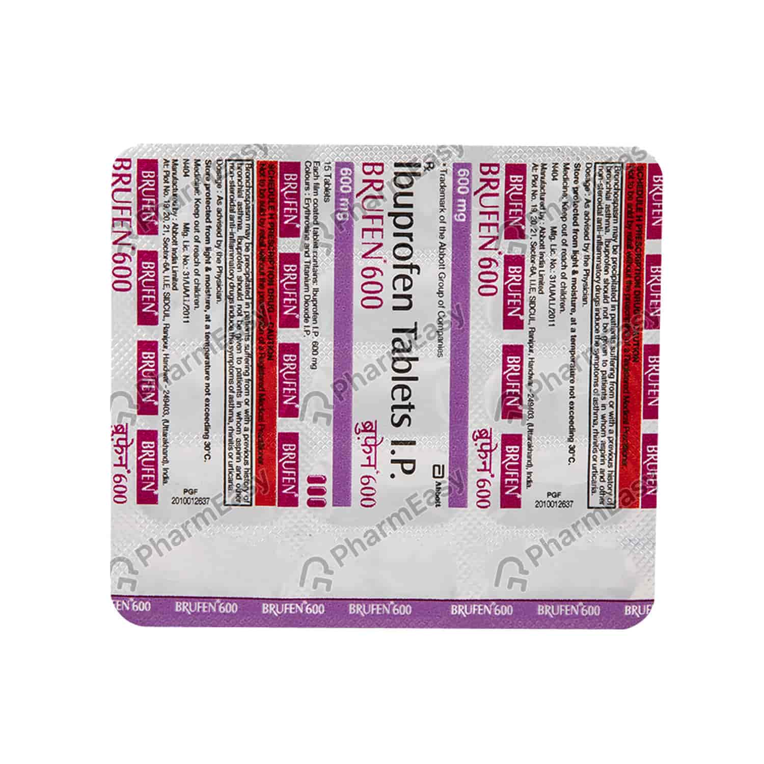 Buy Brufen 600mg Strip Of 15 Tablets Online at Flat 18% OFF* | PharmEasy