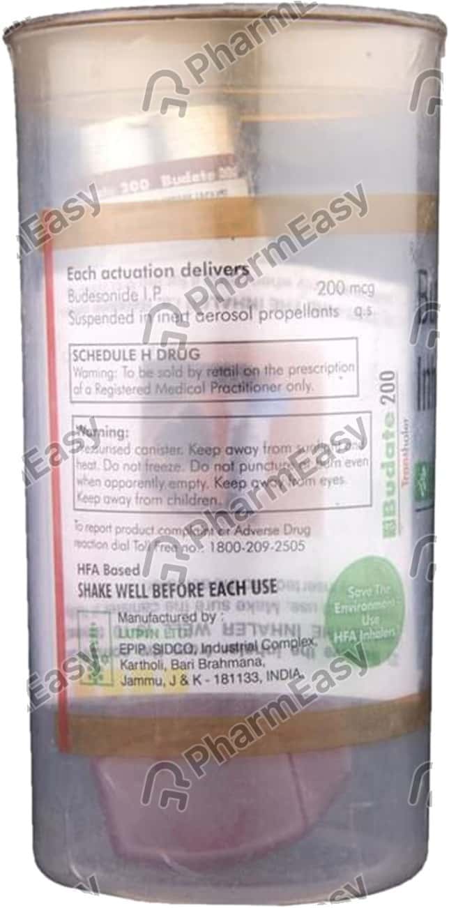 Budate 200 MCG Transhaler (200): Uses, Side Effects, Price & Dosage ...