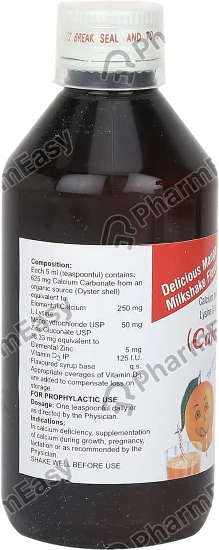 Buy Calcifit Delicious Mango Milkshake Flavour Bottle Of 200ml Syrup ...
