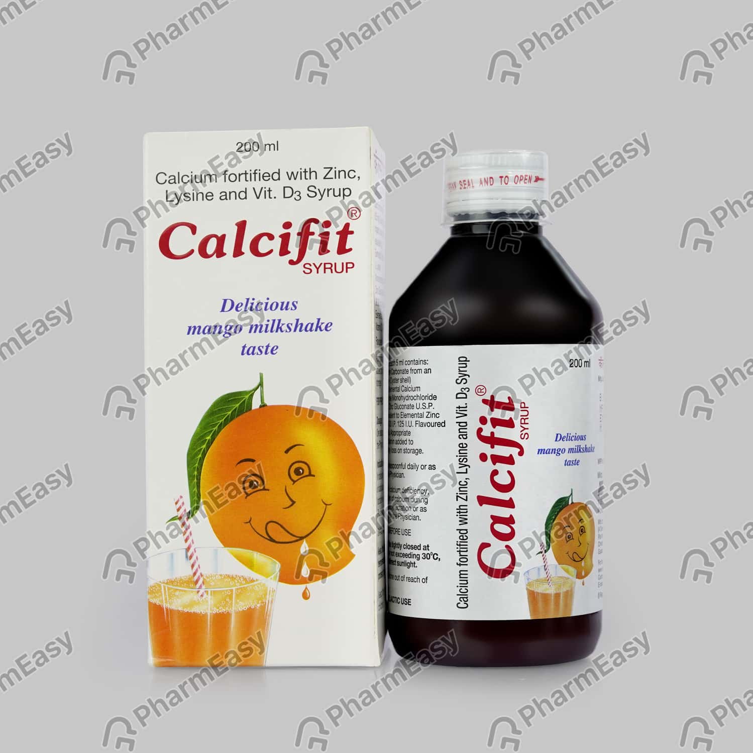 Buy Calcifit Mango Milkshake Flavour Bottle Of 200ml Syrup Online at ...