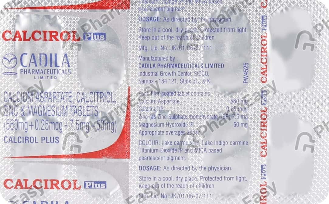 Buy Calcirol Plus Strip Of 10 Tablets Online at Flat 15% OFF | PharmEasy