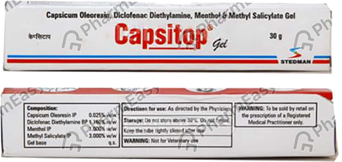 Capsitop 50 MG Gel (30): Uses, Side Effects, Price & Dosage | PharmEasy