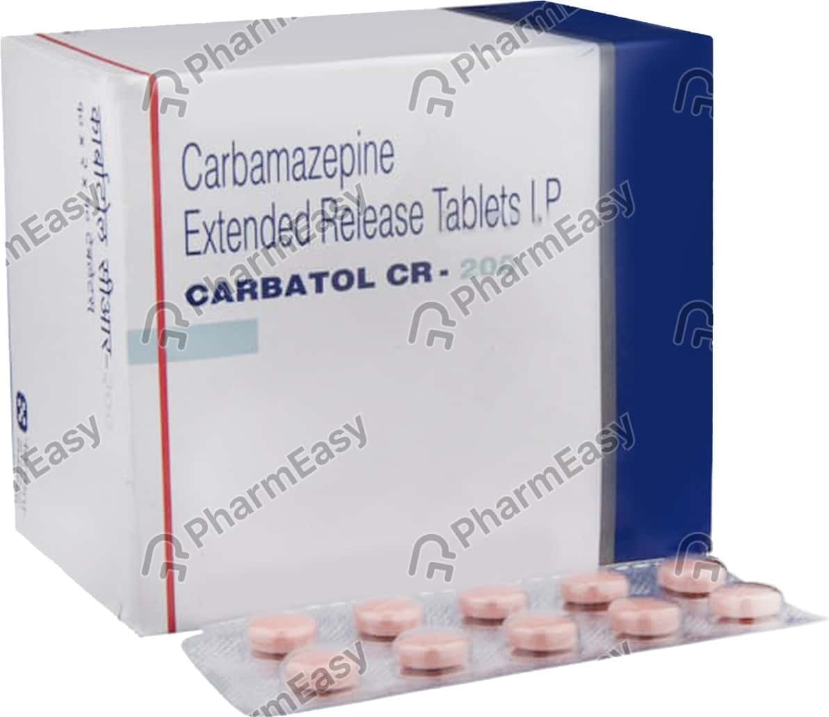Carbatol Cr 200 MG Tablet (10): Uses, Side Effects, Price & Dosage ...