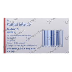 Cardace 5 MG Tablet (10): Uses, Side Effects, Price & Dosage | PharmEasy
