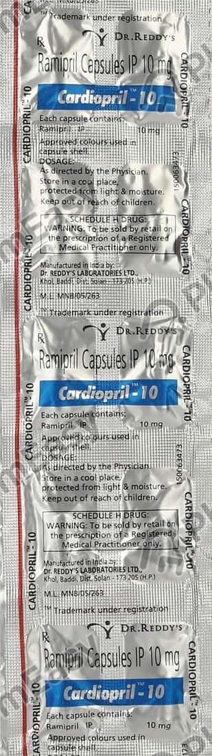 Cardiopril 10 MG Capsule (10): Uses, Side Effects, Price & Dosage ...