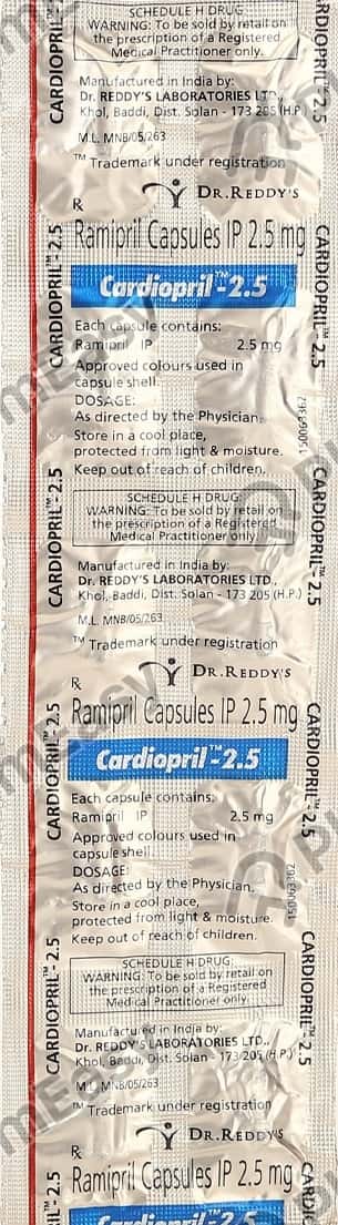 Cardiopril 2.5 MG Capsule (10): Uses, Side Effects, Price & Dosage ...