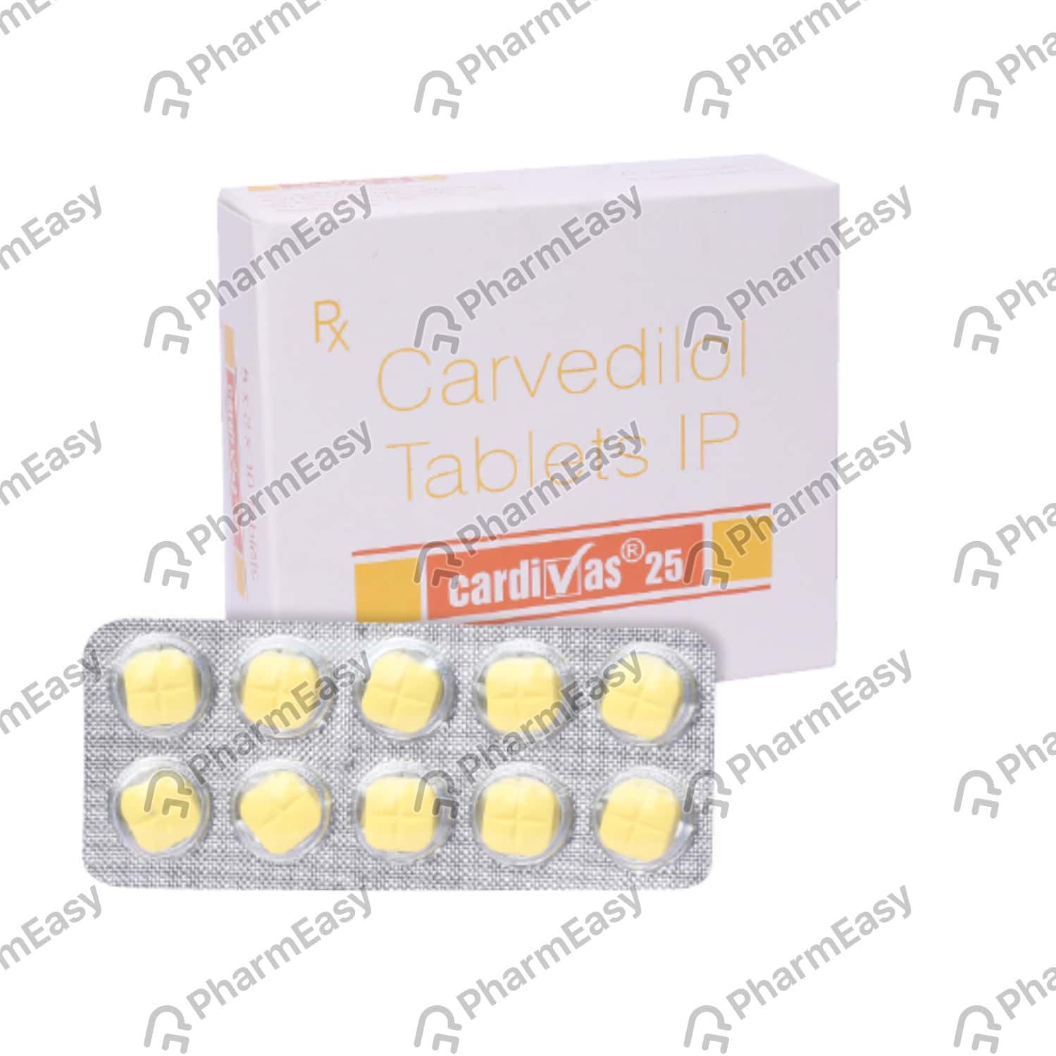 Cardivas 25 MG Tablet (10): Uses, Side Effects, Price & Dosage | PharmEasy