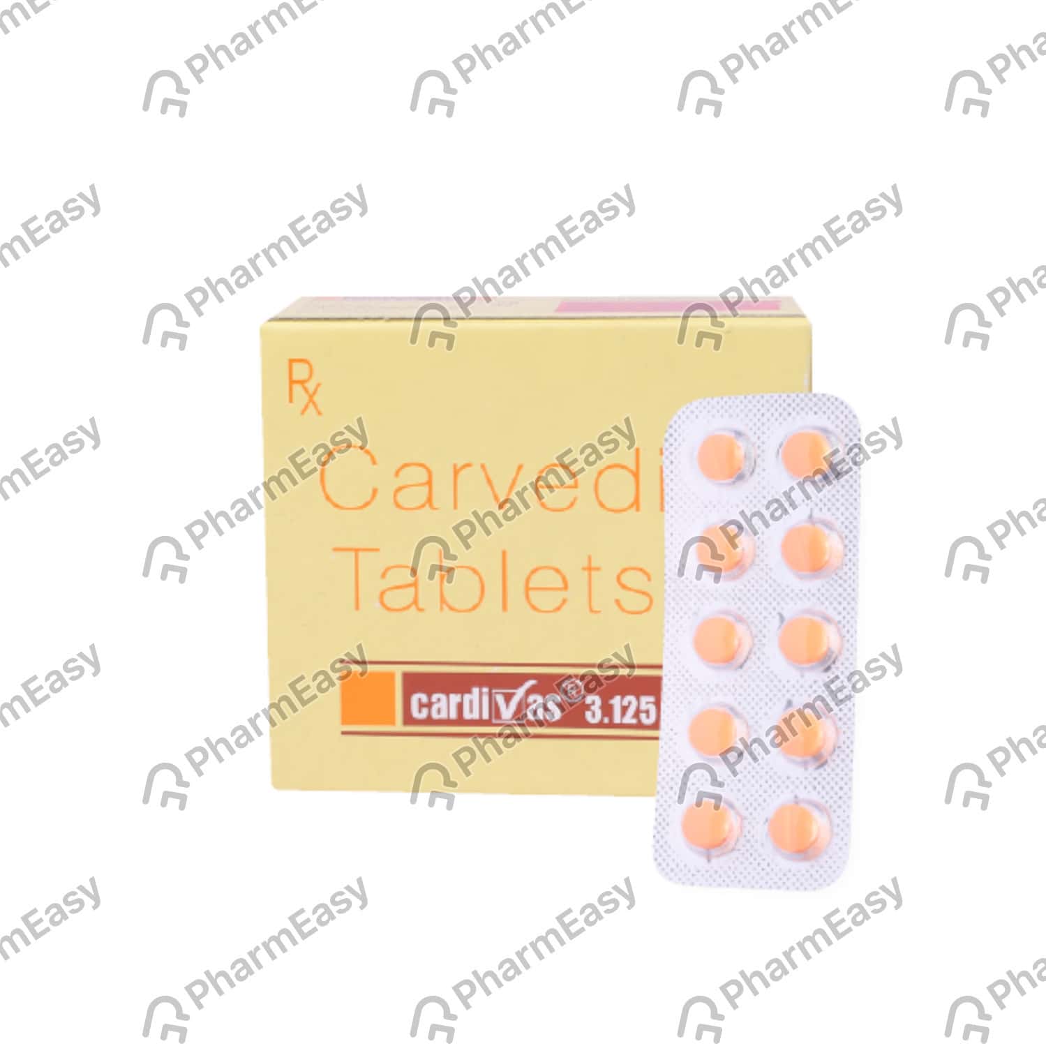 Cardivas 3.125 MG Tablet (10): Uses, Side Effects, Price & Dosage ...