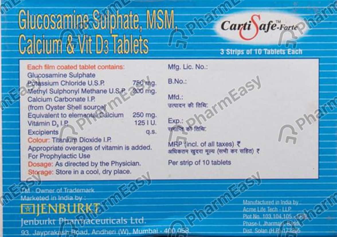 Buy Cartisafe Forte Tablet Online at Flat 15% OFF | PharmEasy