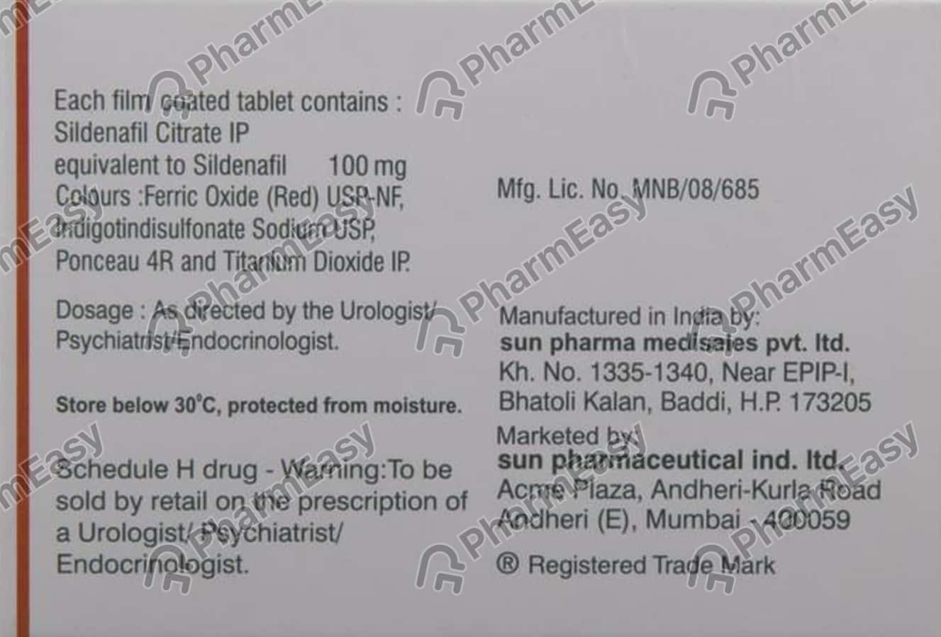 Caverta 100 MG Tablet (4): Uses, Side Effects, Price & Dosage | PharmEasy