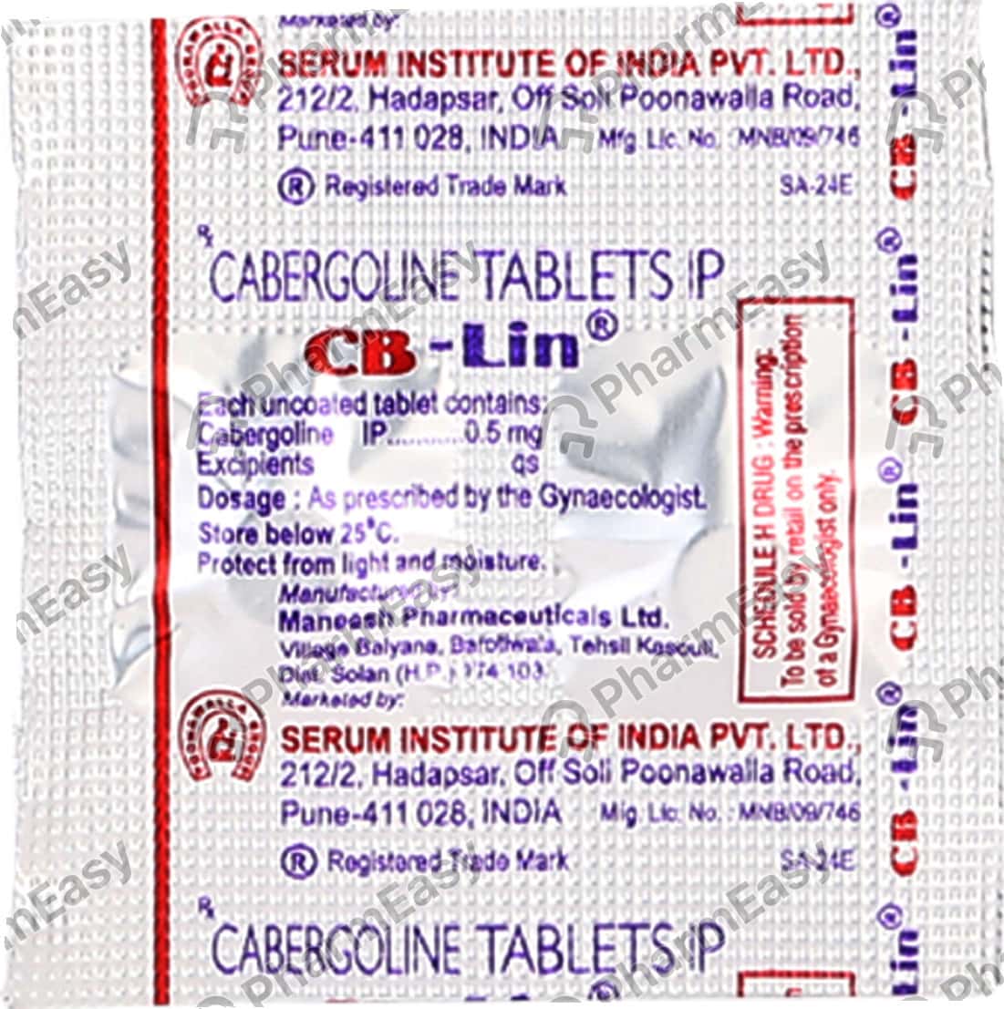 Cb Lin 0.5 MG Tablet (2): Uses, Side Effects, Price & Dosage | PharmEasy