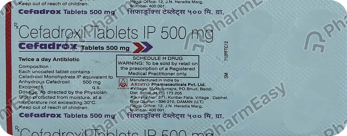 Cefadrox 500 MG Tablet (10): Uses, Side Effects, Price & Dosage | PharmEasy