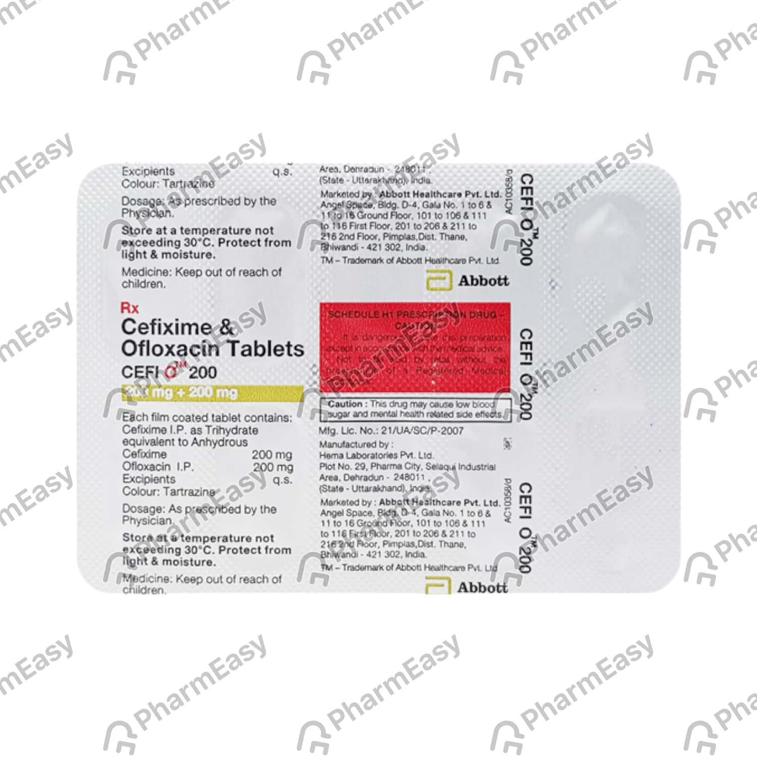 Cefi O 200mg Strip Of 10 Tablets: Uses, Side Effects, Price & Dosage ...