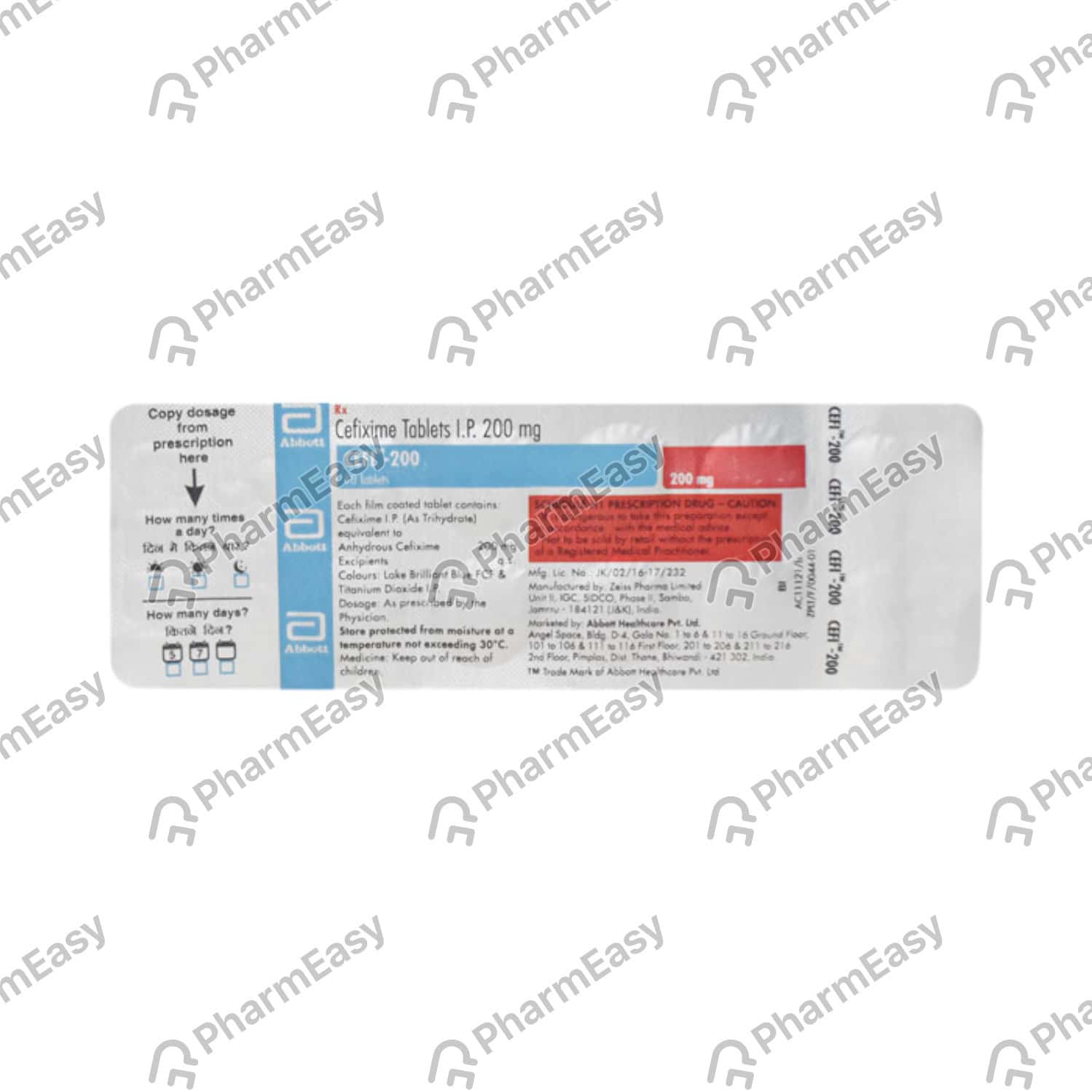 Cefi 200 MG Tablet (10): Uses, Side Effects, Price & Dosage | PharmEasy