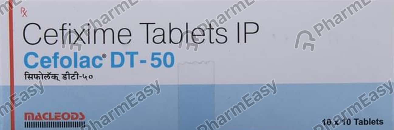 Cefolac Dt 50 MG Tablet (10): Uses, Side Effects, Price & Dosage ...