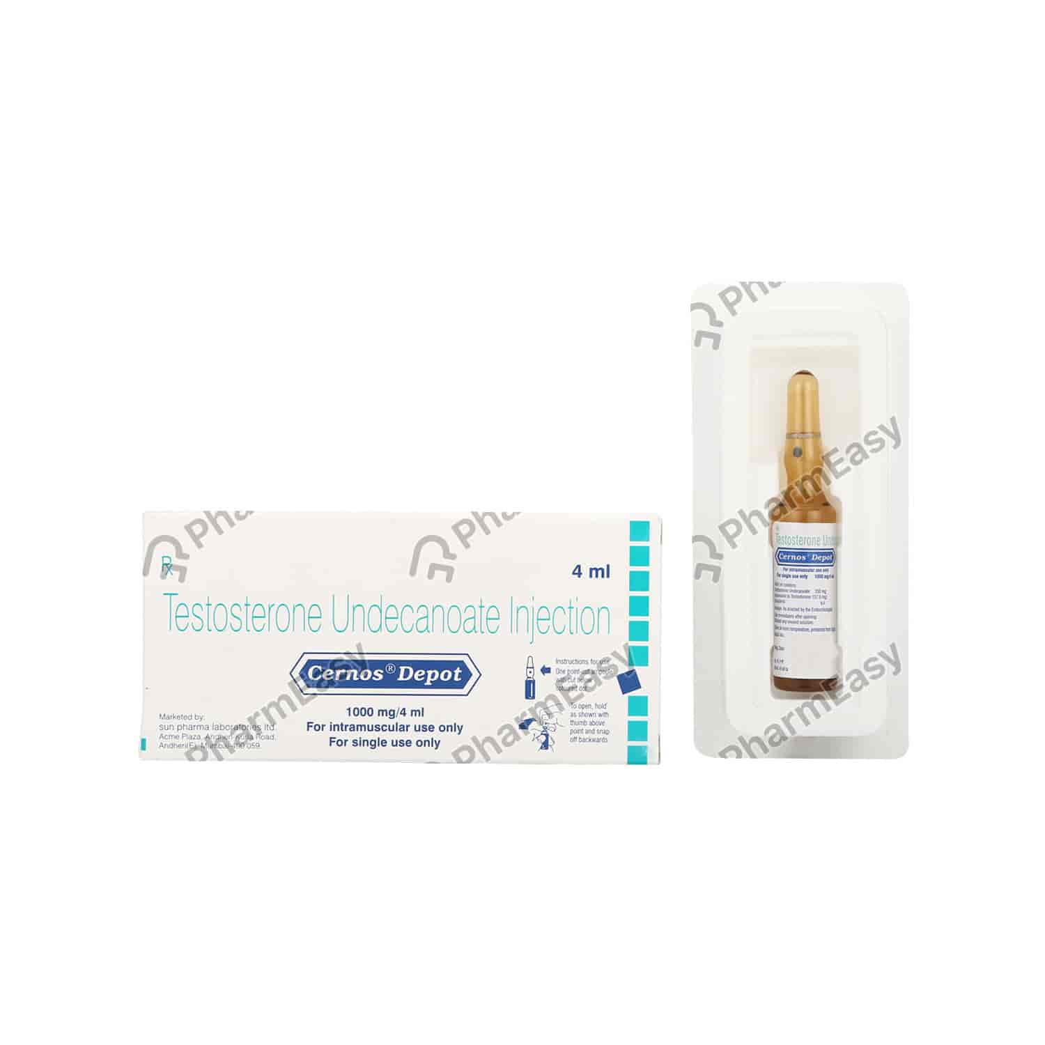 Buy Cernos Depot 1gm Inj 4ml Online at flat 15% off | PharmEasy